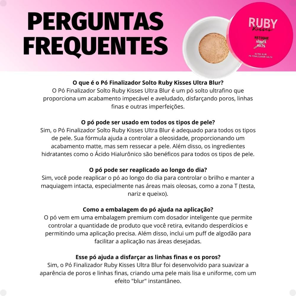 Pó Finalizador Solto Ruby Kisses Ultra Blur Retoque Nunca Mais Fair - Época Cosméticos | Época ...