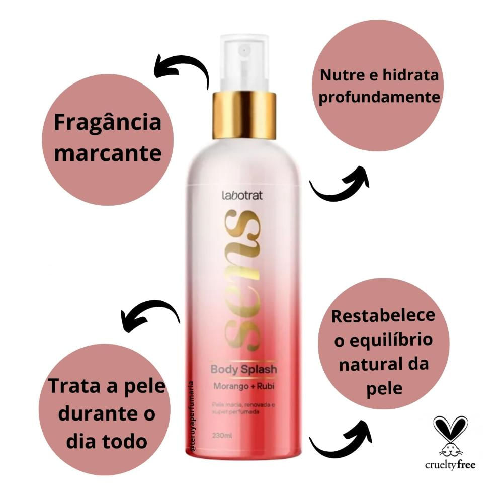Body Splash Labotrat Sens Morango + Rubi 230ml - Época Cosméticos ...