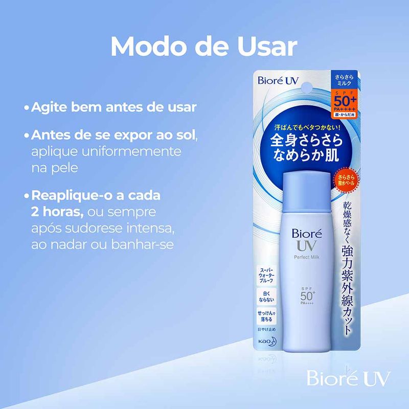 Protetor Solar Facial Bioré Perfect Milk 50 FPS - Época Cosméticos ...