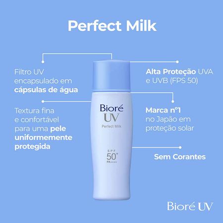Protetor Solar Facial Bioré Perfect Milk 50 FPS - Época Cosméticos ...