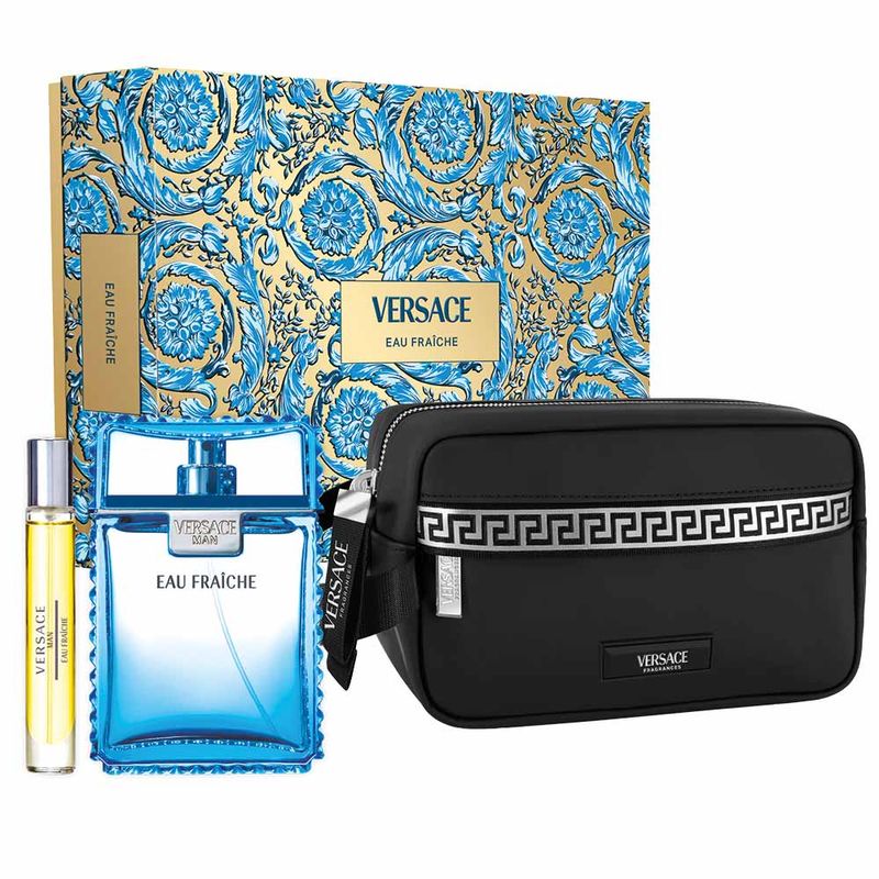 Coffret Versace Eau Fraiche Perfume Masculino EDT Travel Spray ...