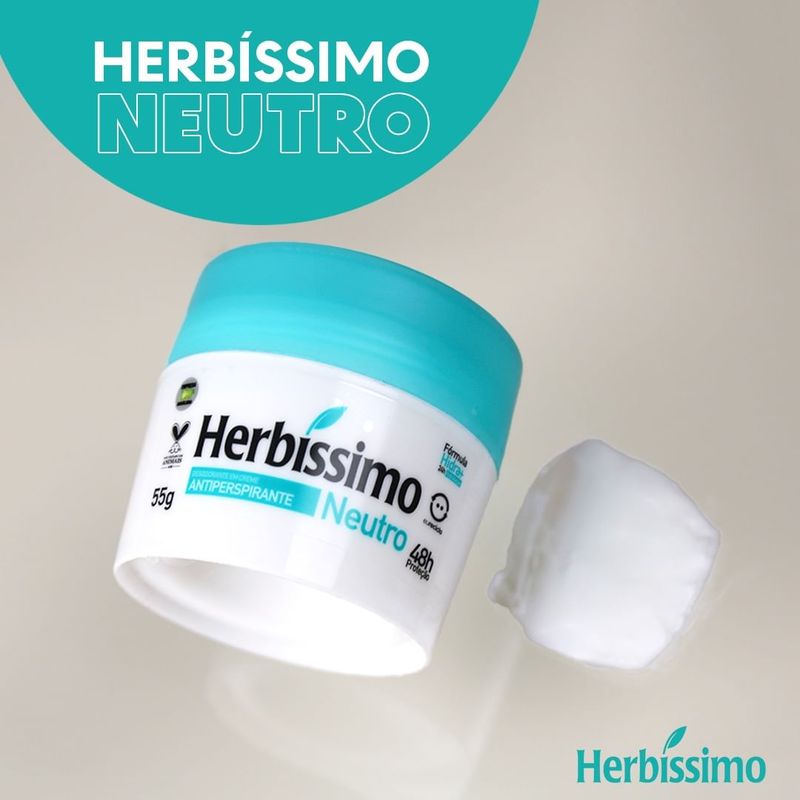 Desodorante Creme Antitranspirante Neutro Herbíssimo 55G - Época ...