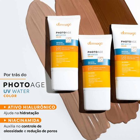 Protetor Solar Facial Dermage Photoage UV Water Color FPS50 - Época ...