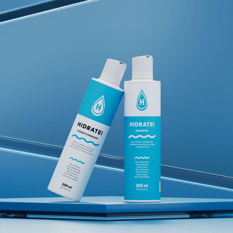 Hidratei Kit Shampoo 250ml e Condicionador 200ml para Fios ...