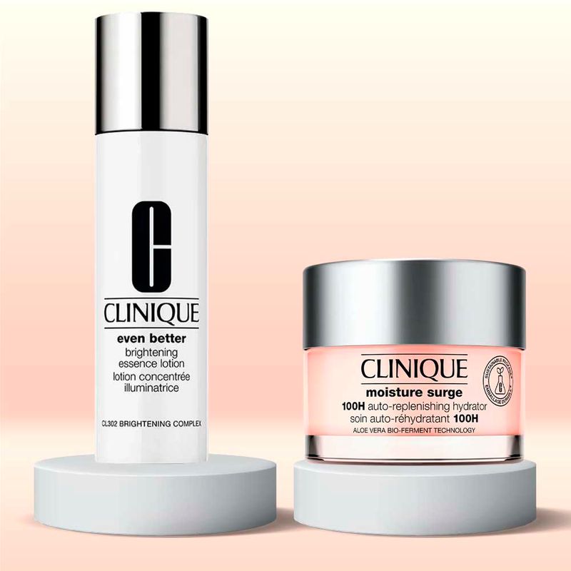 Clinique Kit - Loção Brightening + Gel Moisture Surge - Época ...